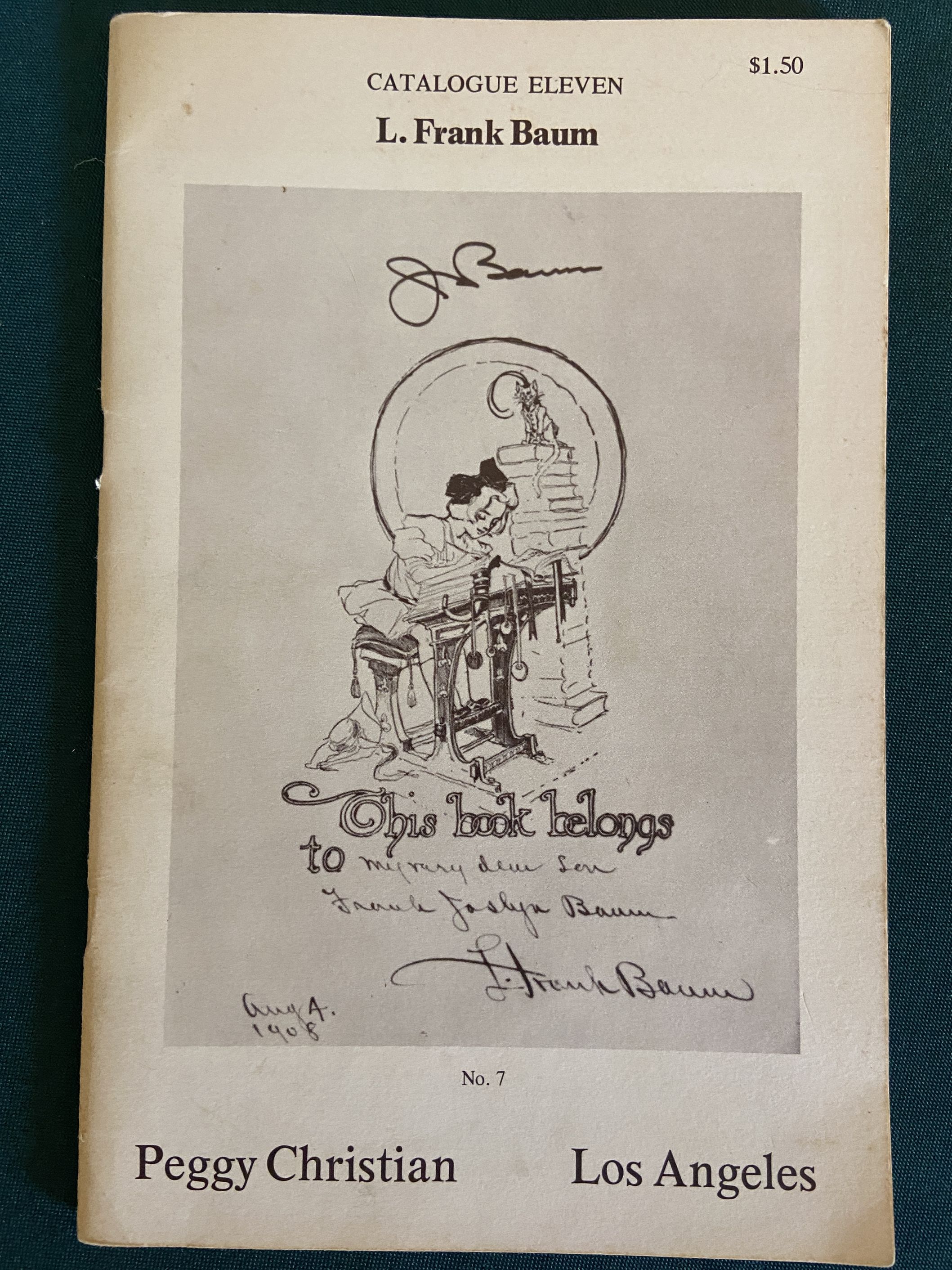 Sold: Catalog of L Frank Baum Family Rare Wizard of Oz, Oziana Material ...