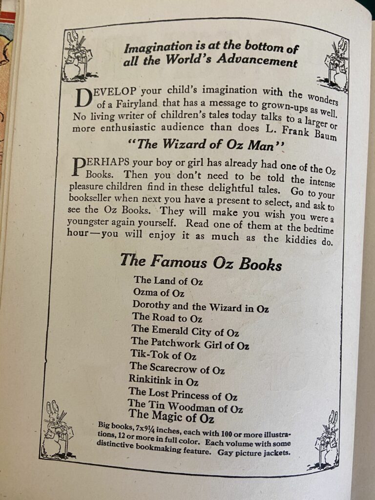 Sold: PATCHWORK GIRL OF OZ Book Brown Cloth 1919/20 L Frank Baum Color ...