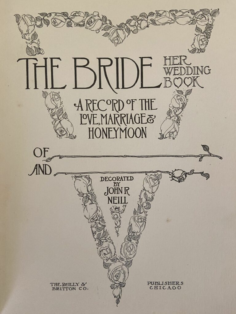 Sold: The Bride Her Wedding Book, John R Neill Art, Reilly & Britton ...