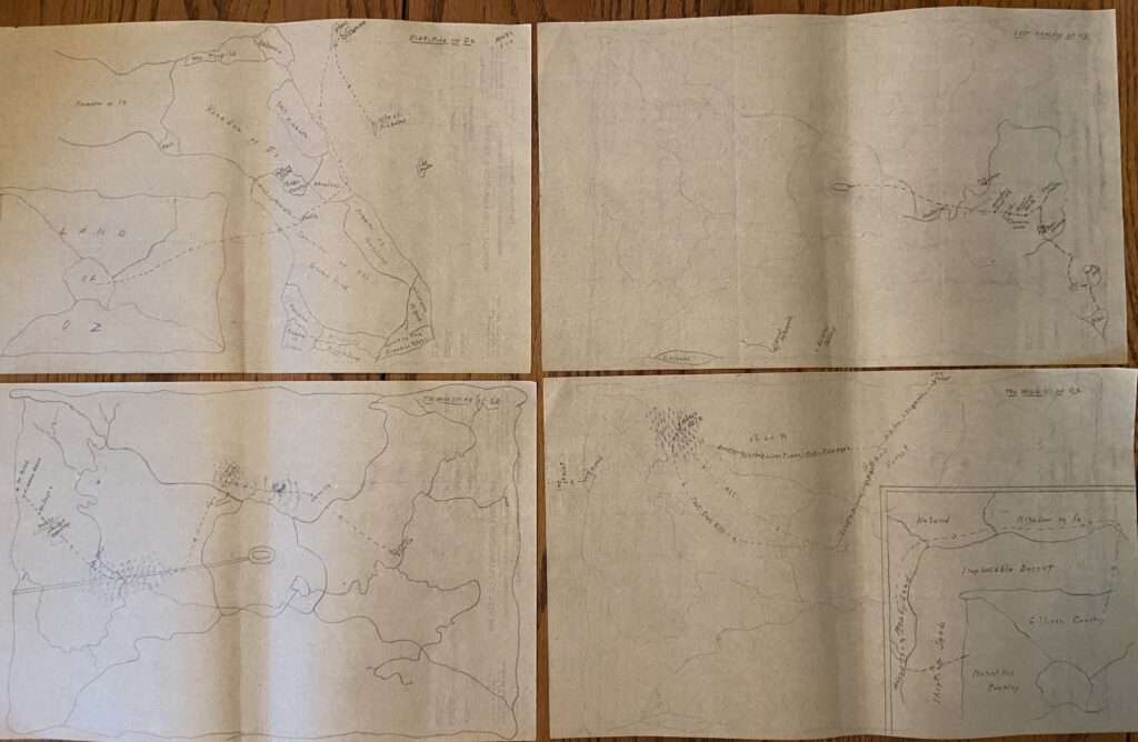 Sold: Original Hand-Drawn Wizard of Oz Map Collection and Book Journeys ...