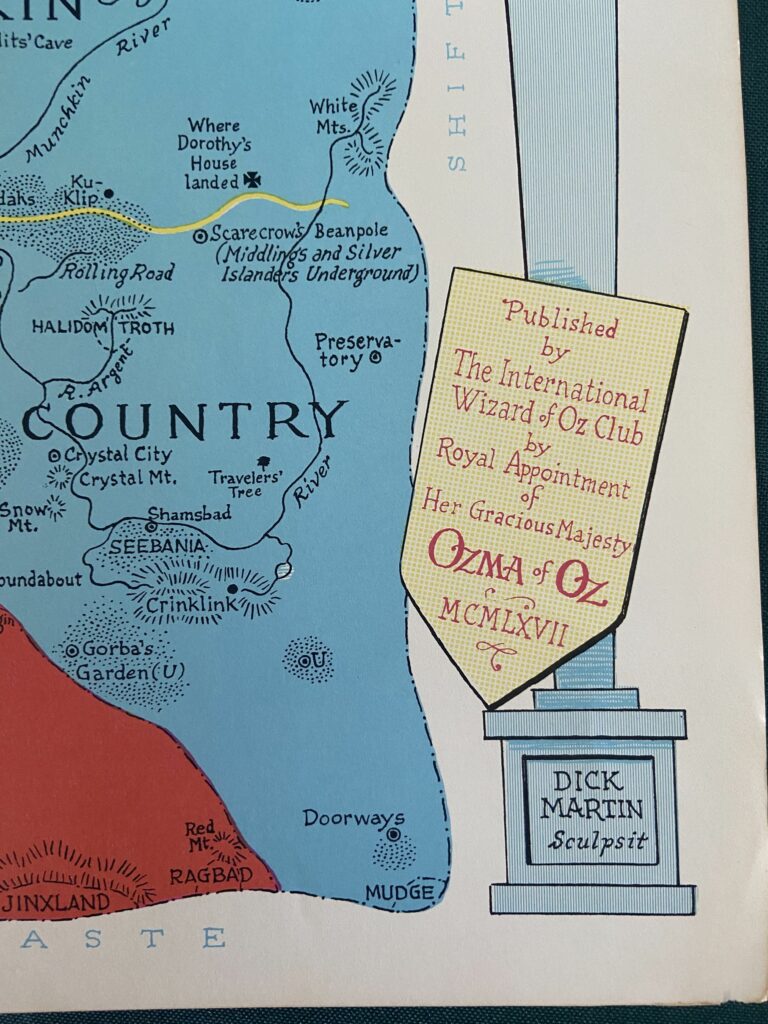 Sold: 1967 MARVELOUS LAND & MAGICAL WIZARD OF OZ 2 Oz Club MAPS with Explanatory Info ...