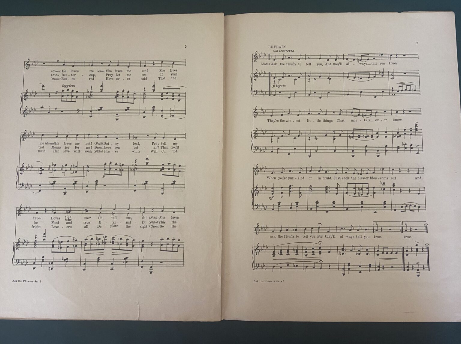 Sold: Ask the Flowers to Tell You TIK-TOK MAN Wizard of Oz Sheet Music ...